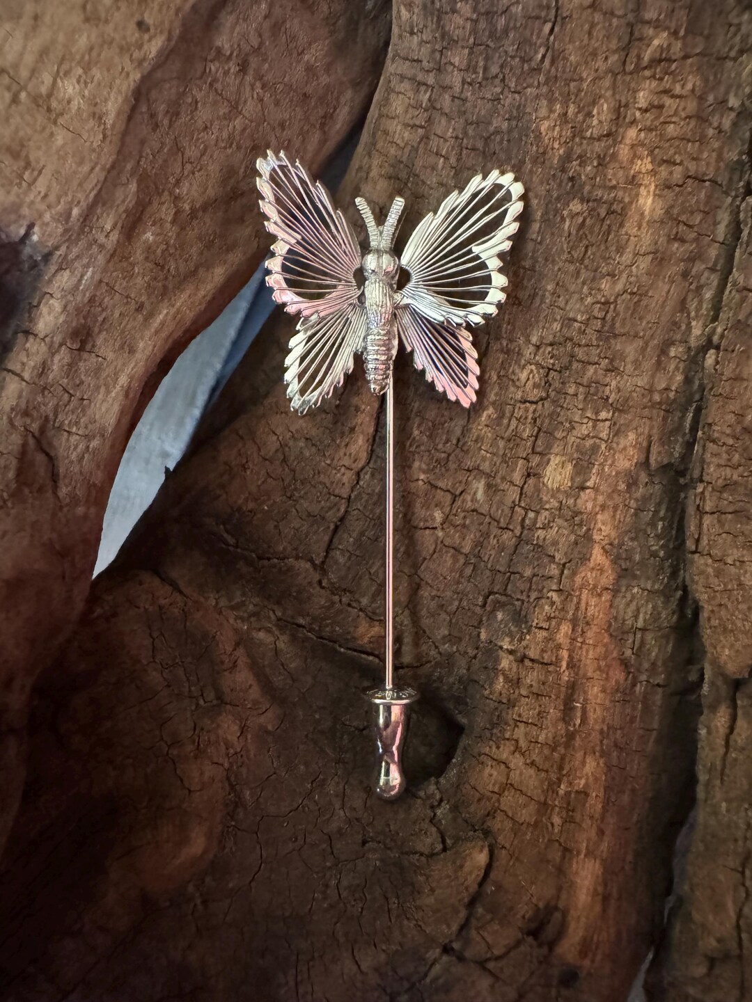 Vintage Monet Silver Butterfly Lapel Pin - Etsy