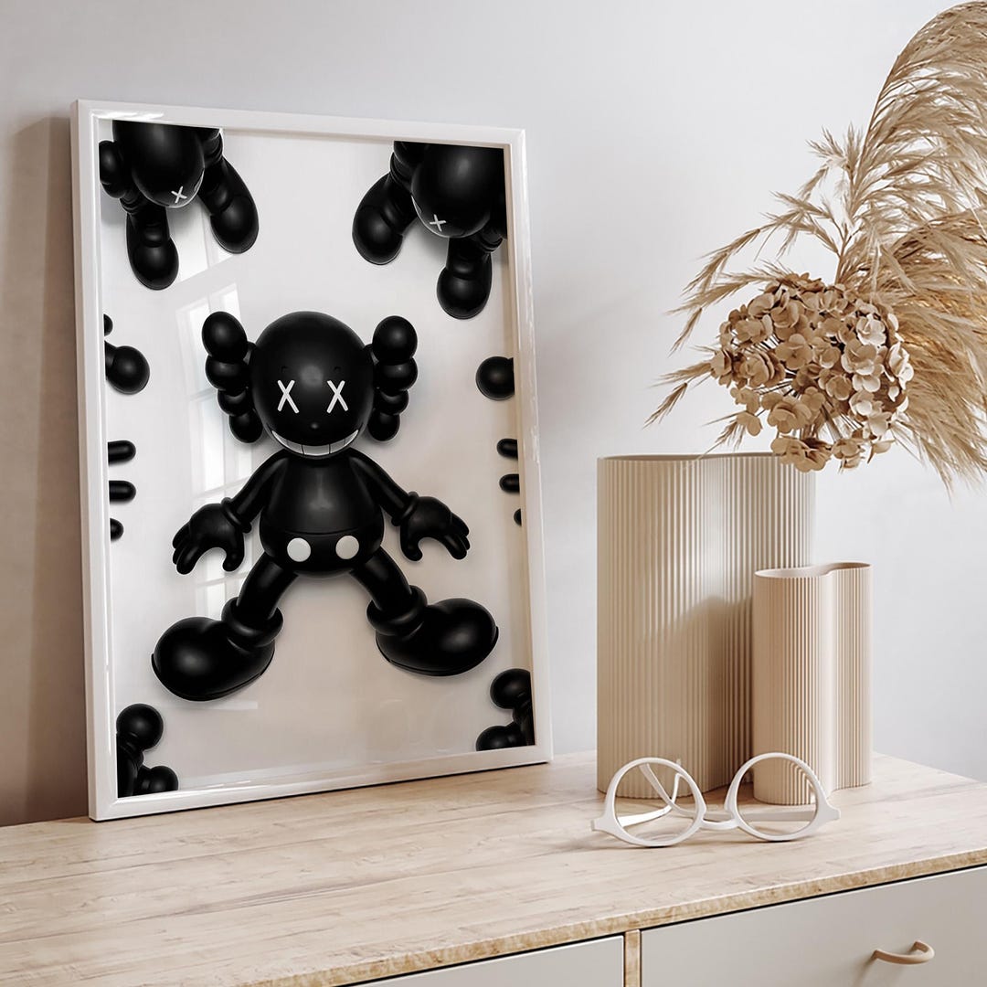 Baby Kaws Poster,fun Day Canvas Art,graffiti Kaws Wall Art,children's ...