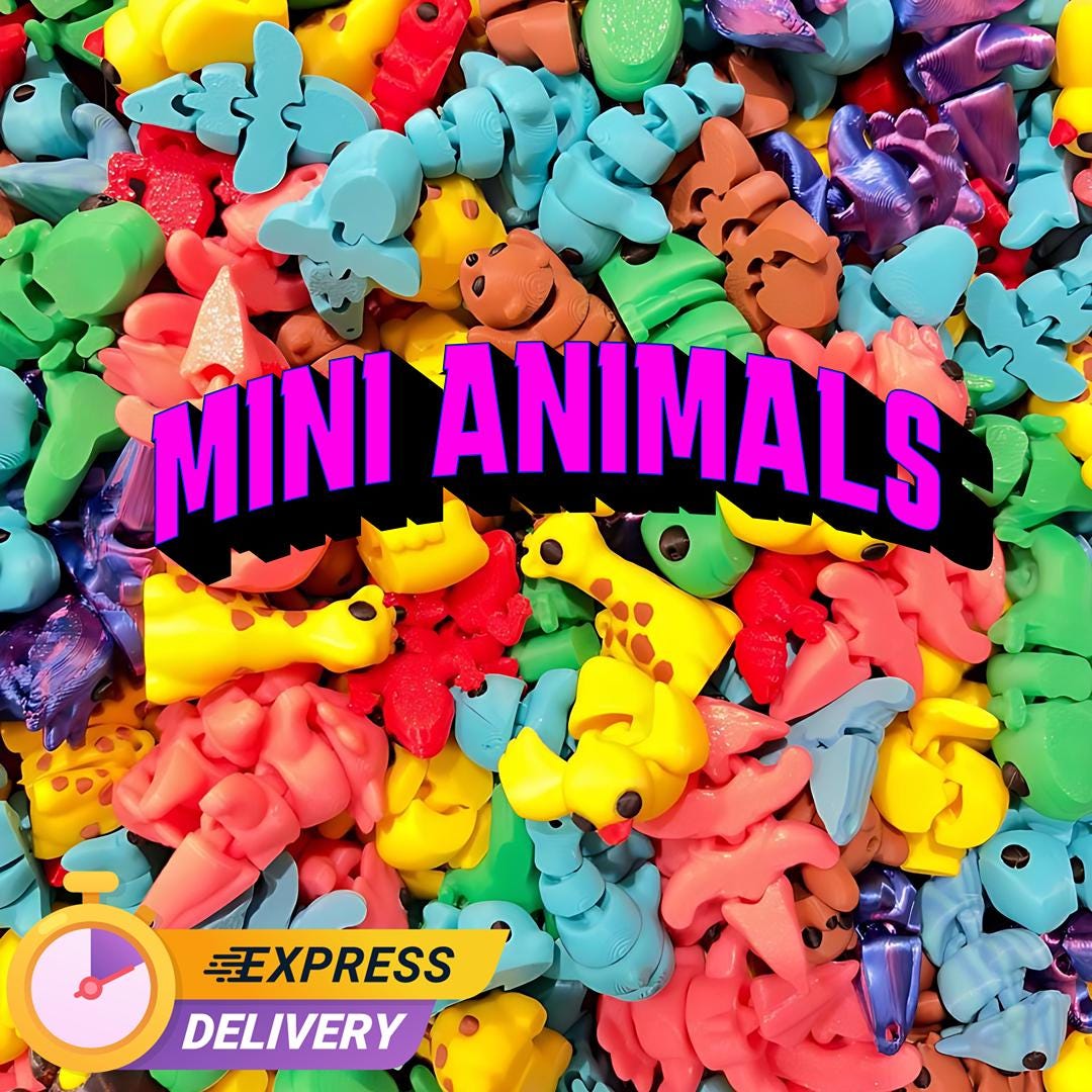 Mini Animals | Pick Your Own | Articulating Tiny Animals | 3D Printed ...