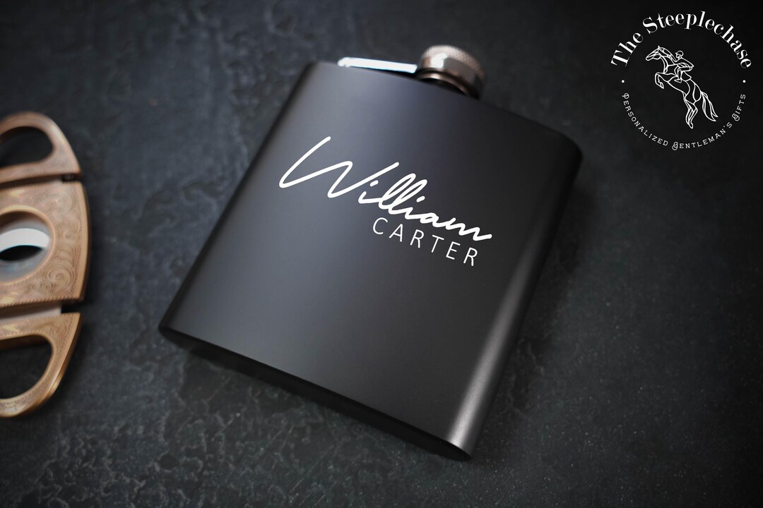 Personalized Flask for Men, Custom Whiskey Flask, Engraved Groomsmen ...