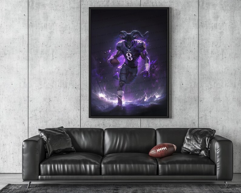 Lamar Jackson, the Goat | Digital Download, Poster | Baltimore Ravens ...
