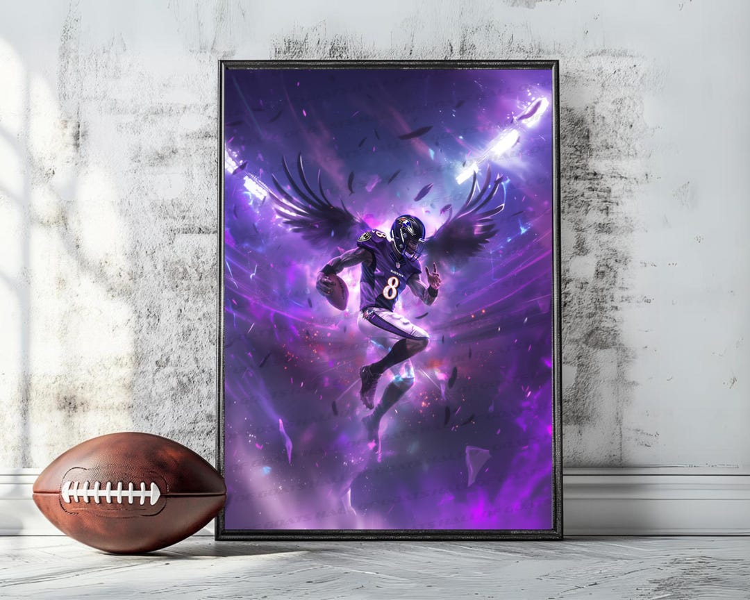 Lamar Jackson, the Goat | Digital Download, Poster | Baltimore Ravens ...