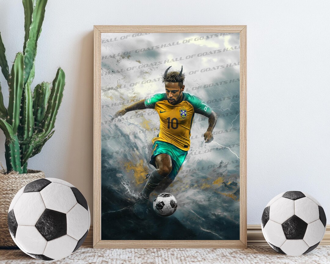 Neymar Santos, the Goat | Digital Download, Poster | Brazil Brasil ...