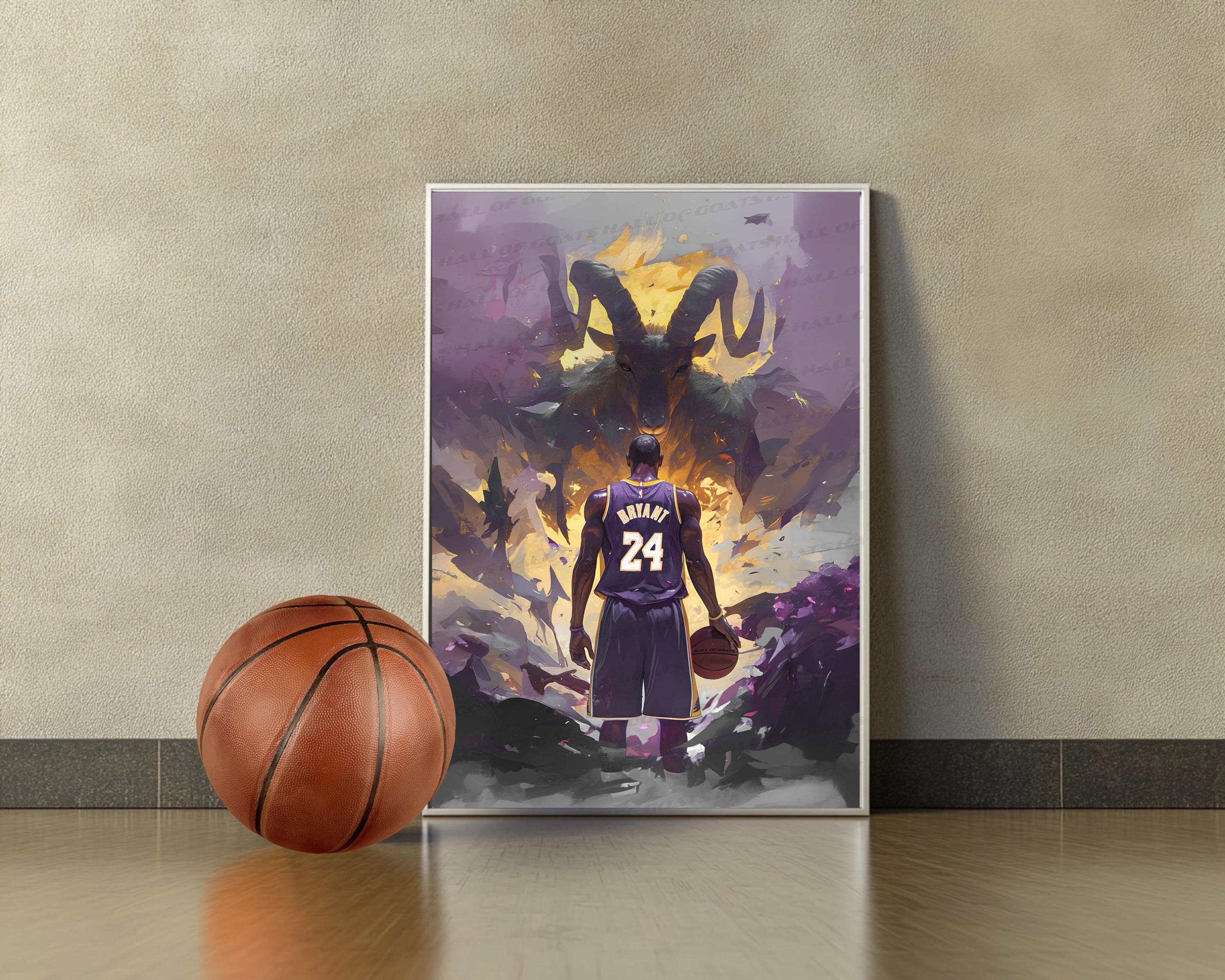 Kobe Bryant, the Goat Digital Download, Poster Los Angeles Lakers ...