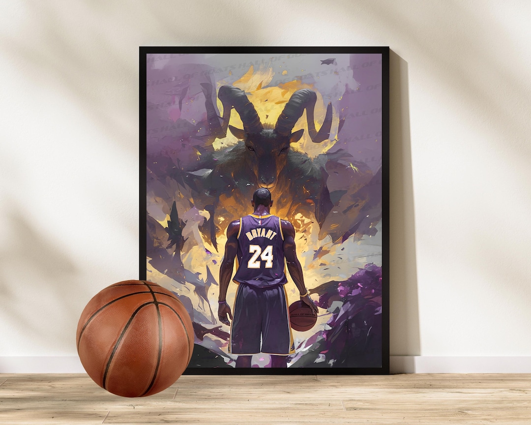 Kobe Bryant, the Goat | Digital Download, Poster | Los Angeles Lakers ...