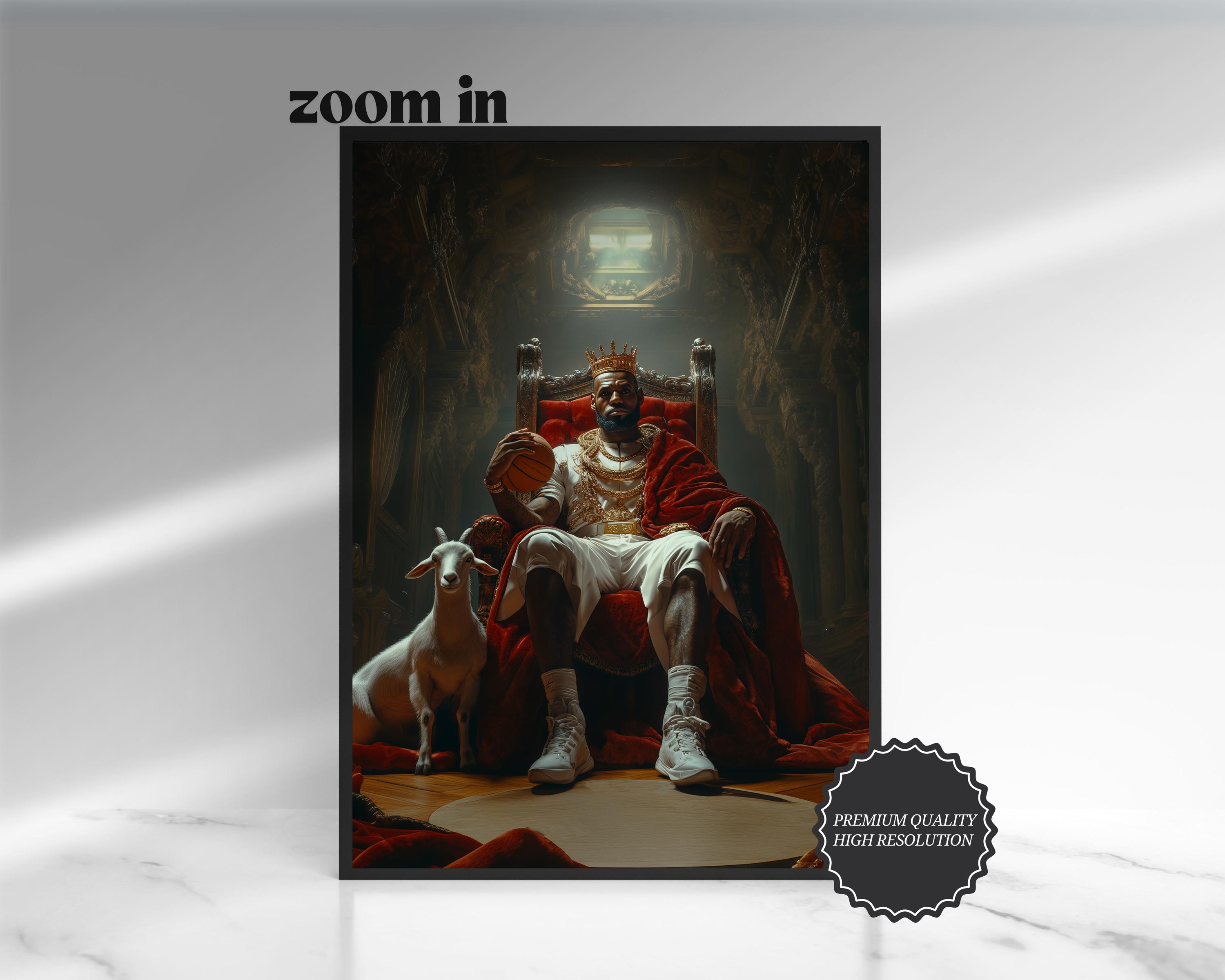 Lebron James the Goat | Digital Download, Poster | Los Angeles Lakers ...