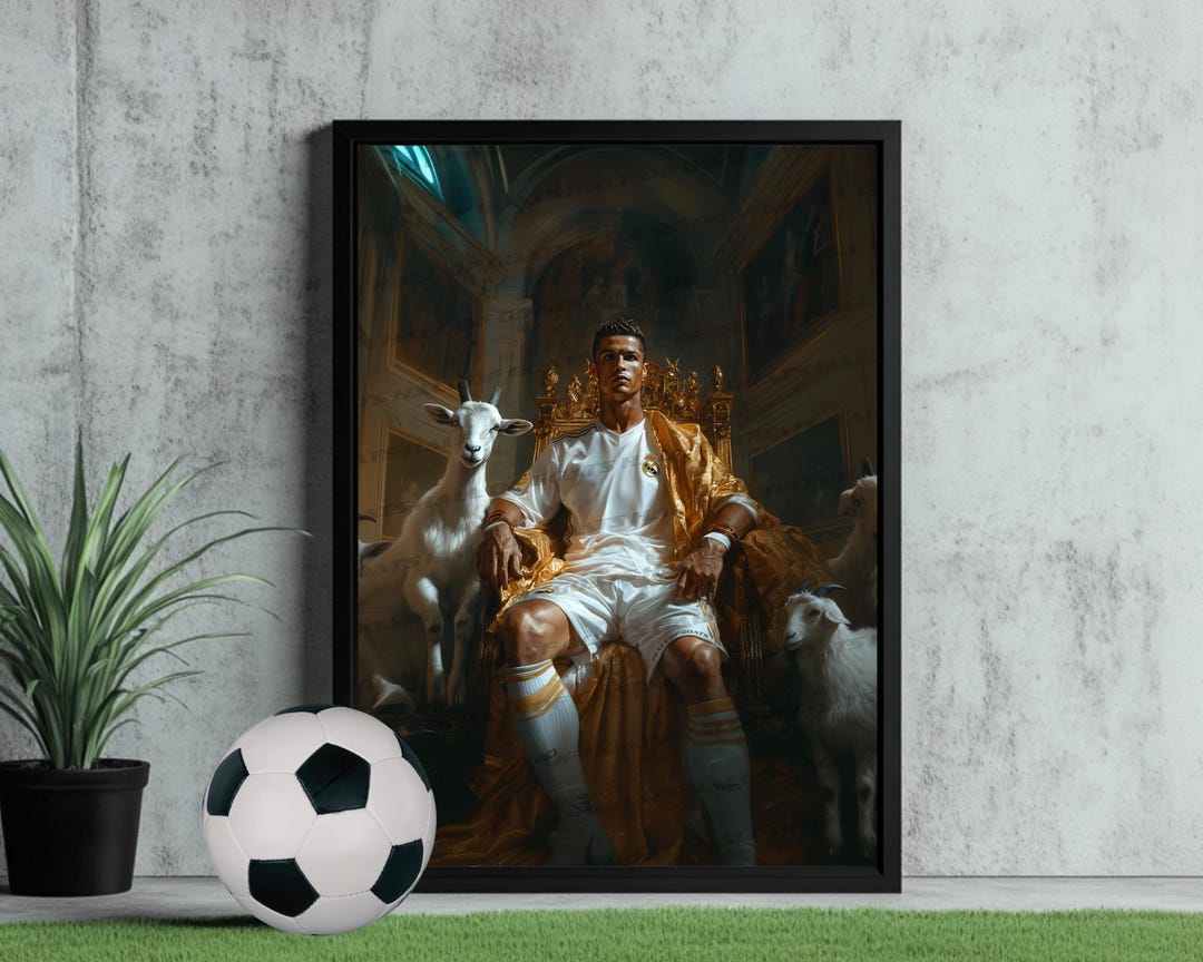 Cristiano Ronaldo, the Goat | Digital Download, Poster | Real Madrid ...
