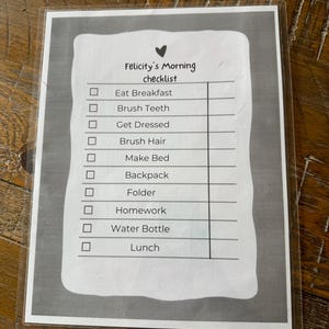 Customizable Laminated Kids Checklist/to Do List/chore Chart-vintage ...