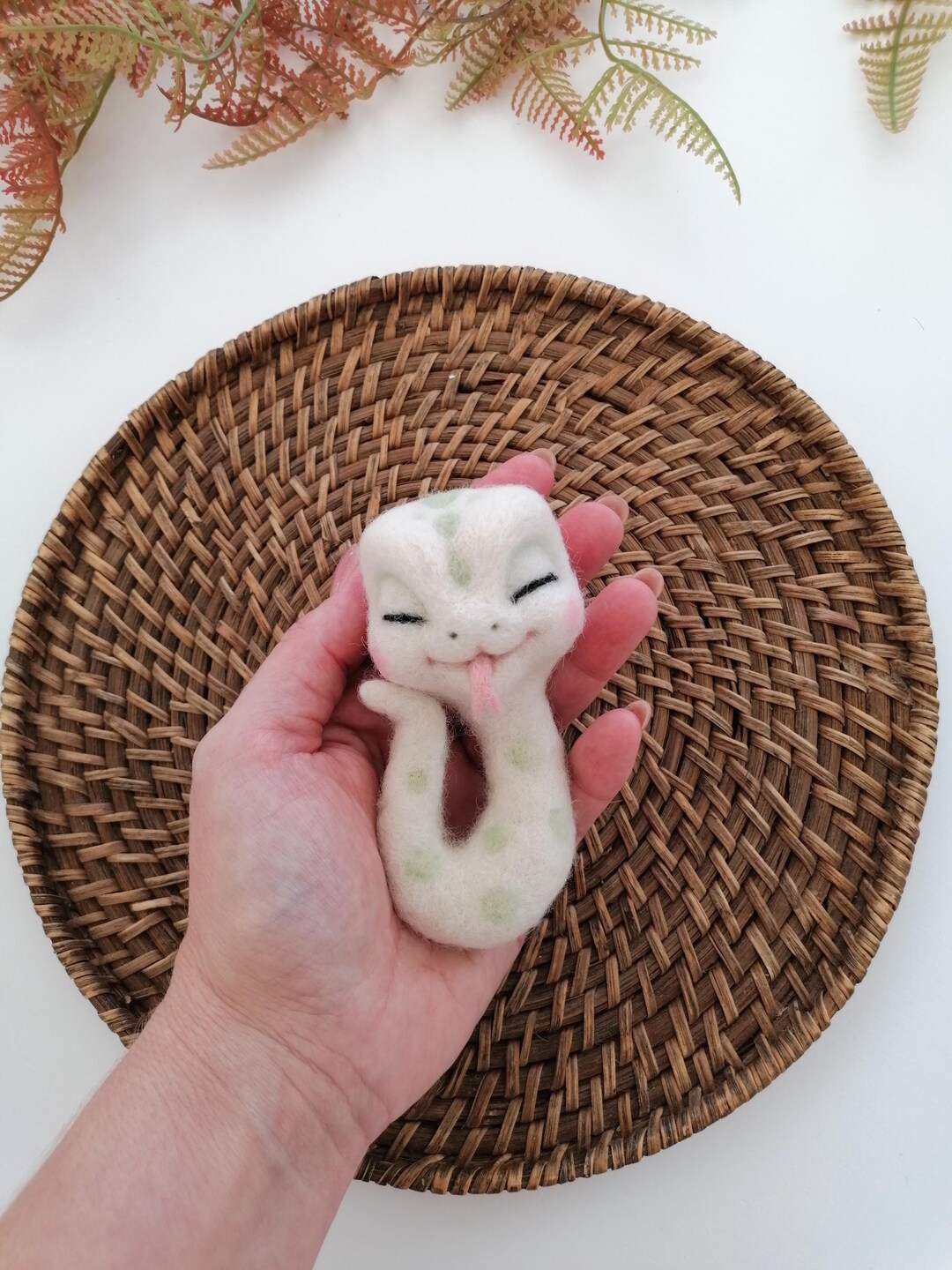 Felted Toy Snake, Newborn Photo Props, Wool Decor for Photoshoot, Hand ...