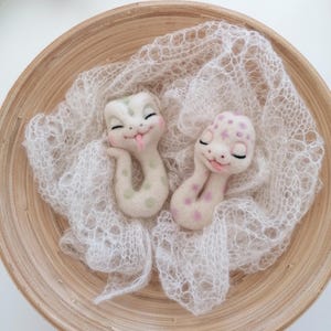 Felted Toy Snake, Newborn Photo Props, Wool Decor for Photoshoot, Hand ...