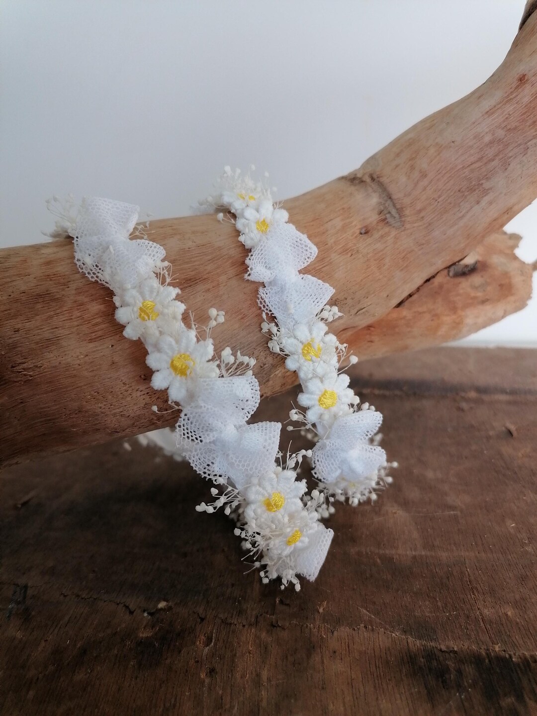 Daisy Tiara, Crown With Flowers, Hair Band for Baptism, Christening ...