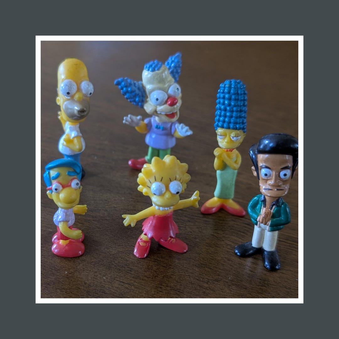 Vintage 1990s Micro "simpsons" Bobblehead Collection- Bart, Krusty ...