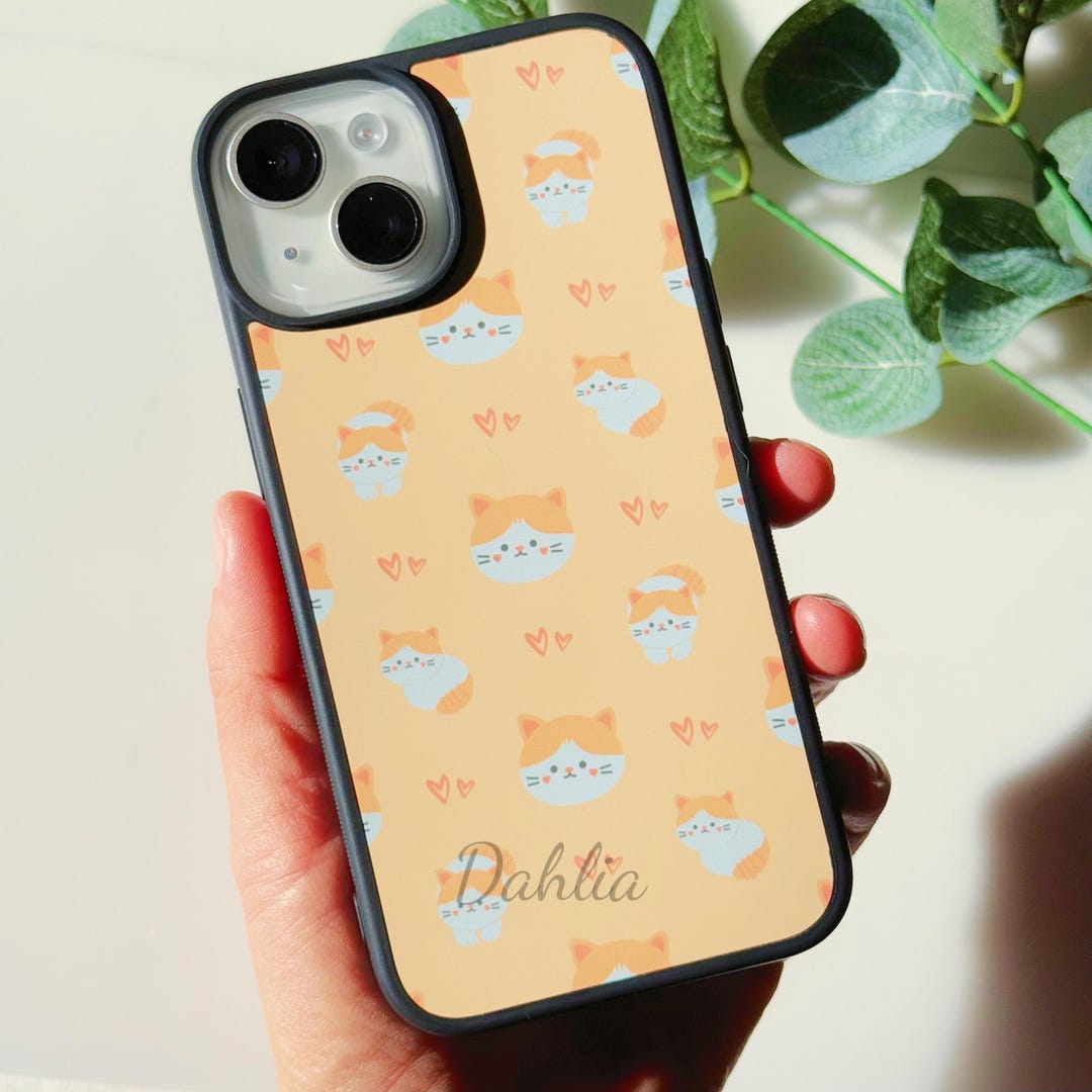 Cute Cartoon Cats iPhone 16 15 14 13 12 11 Pro Max Plus Mini X XR Case ...