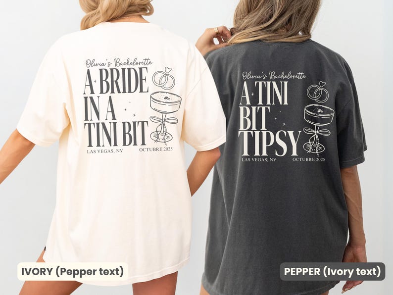 Espresso Martini Bachelorette Party Shirts A Bride in a Tini Bit Shirt ...