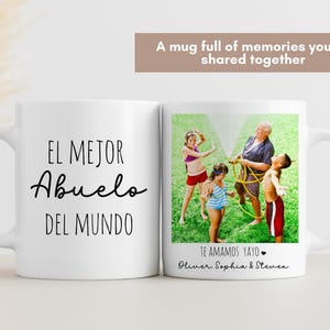 Personalized Grandpa Mug El Mejor Abuelo Del Mundo Cup Custom Photo Mug ...