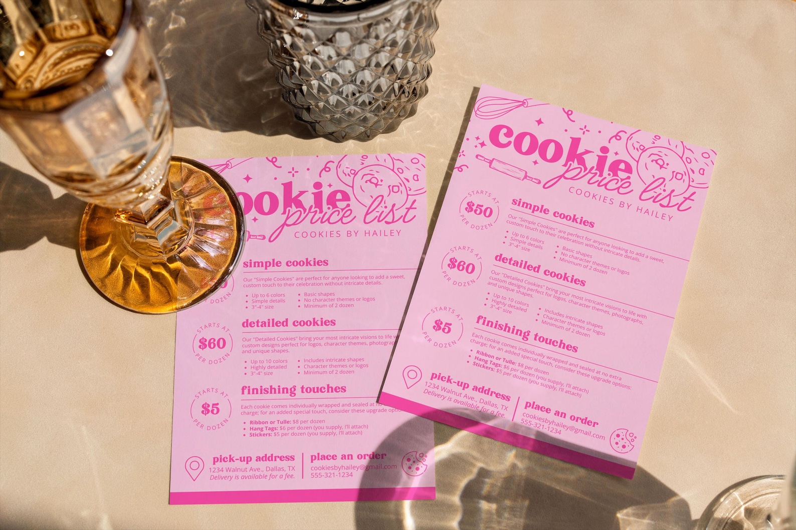 Cookie Price List Template Cookie Business, Small Business Cookie Price ...