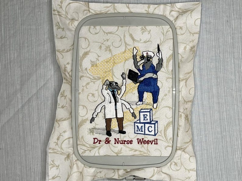 Medical Team - Dr and Nurse - Machine Embroidery File (5x7 Hoop) - Etsy