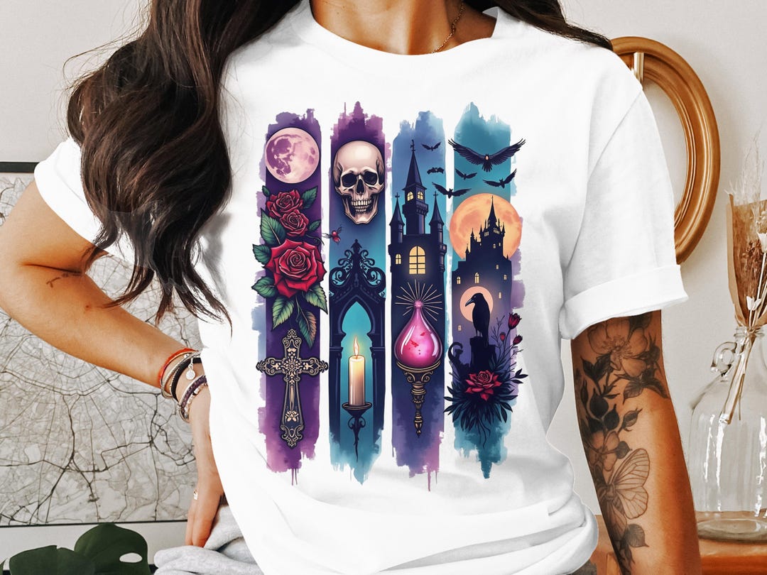 Gothic T Shirt Design, Halloween Digital Download, Dark Fantasy ...