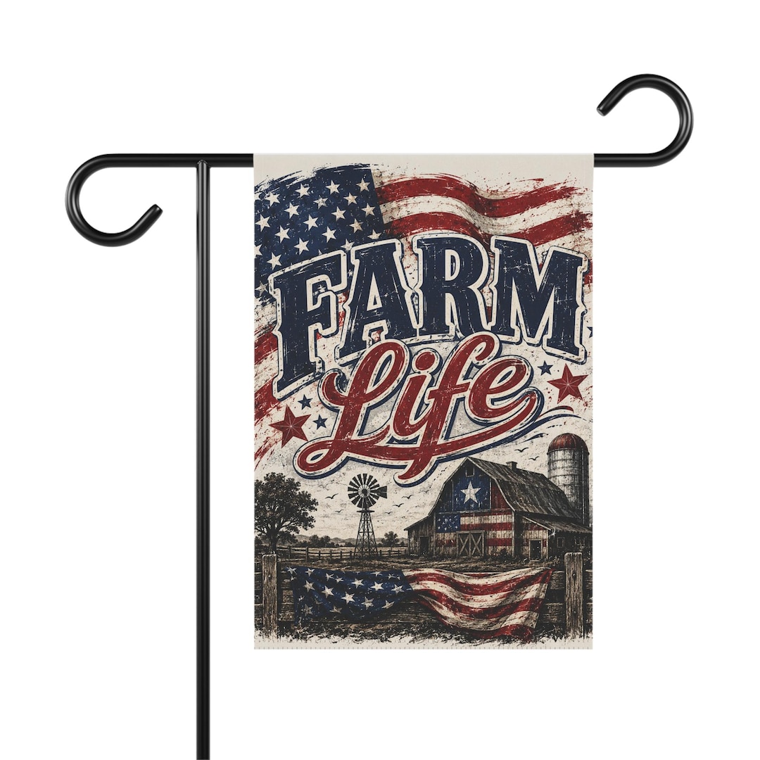 Farm Life Garden Flag | House Banner, American Barn Rustic Decor - Etsy