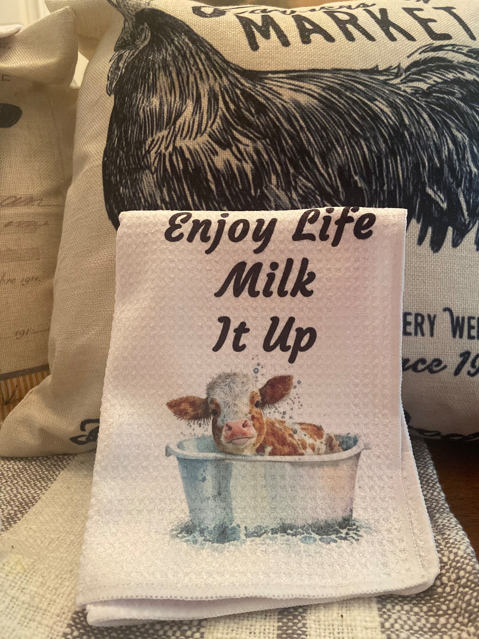Funny Farmhouse Kitchen Towels - Etsy