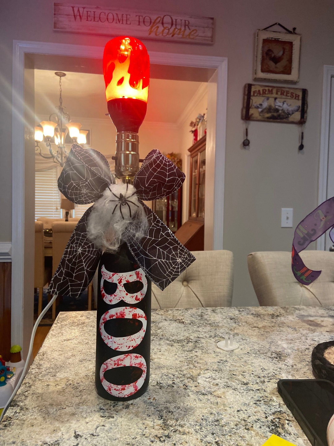 Boo Lighted Bottle - Etsy