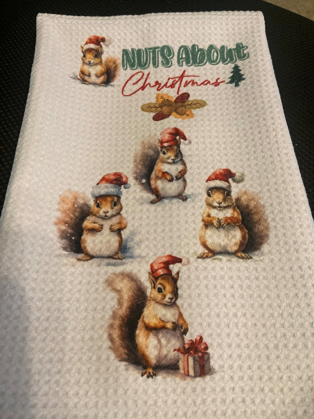 Nuts About Christmas Kitchen Towel - Etsy
