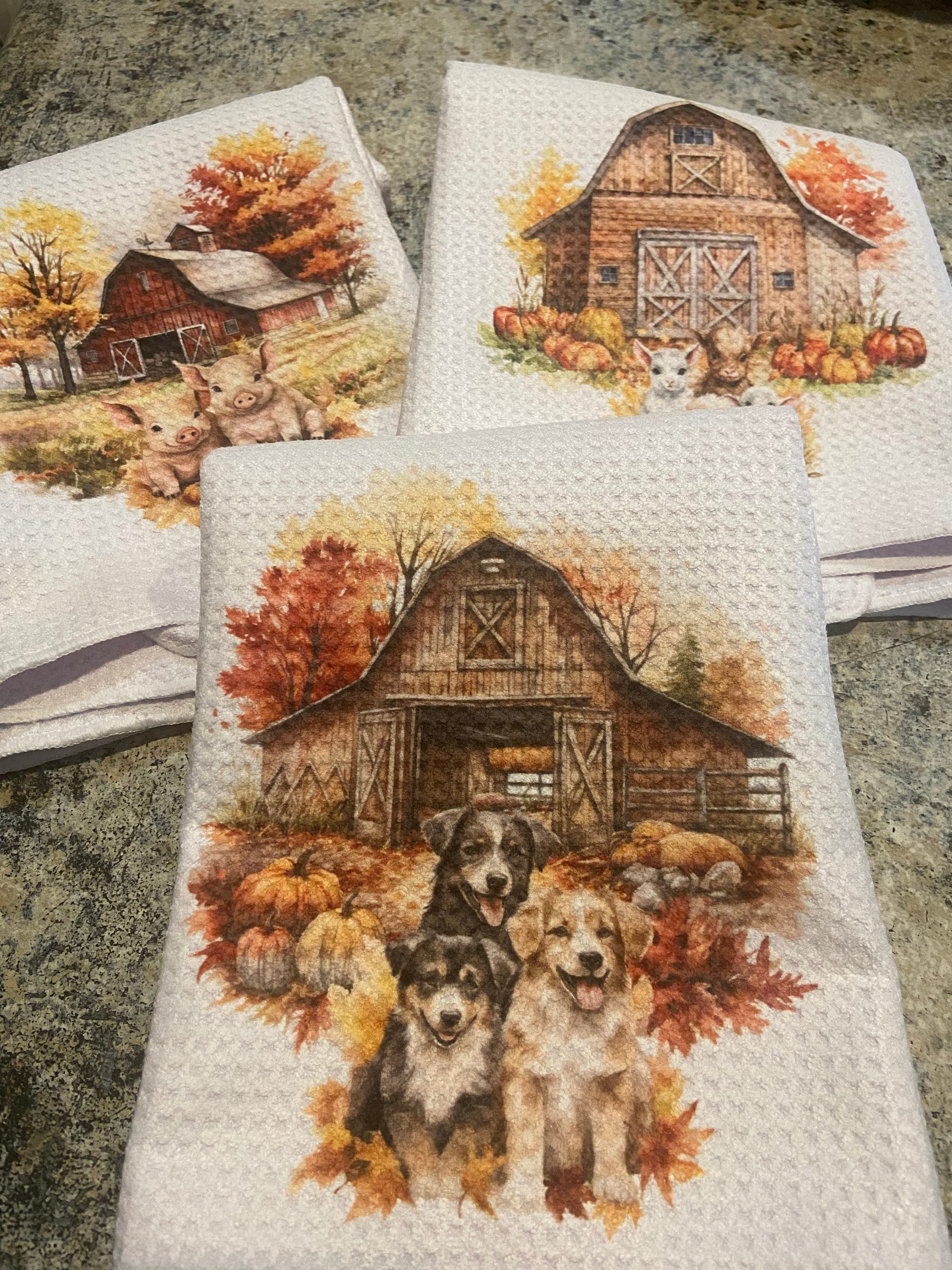 Fall Country Kitchen Towels - Etsy