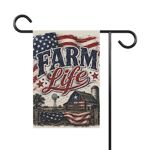 Farm Life Garden Flag | House Banner, American Barn Rustic Decor - Etsy