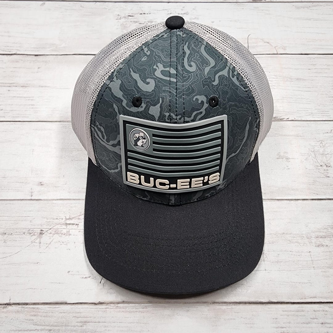 Buc-ees Black Grey Floral Flag Adjustable Snapback Cap - Etsy