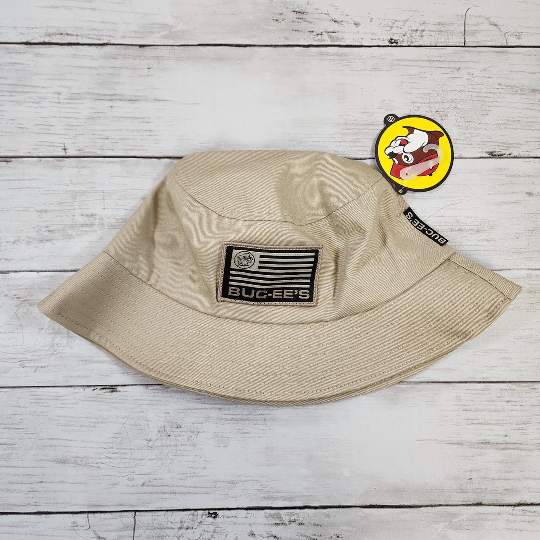 Buc-ees Khaki Flag Bucket Hat - Etsy