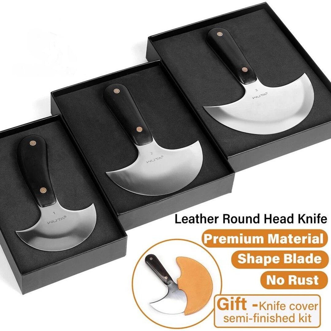Professional Leather Knife Ultra Sharp Round Head Craft Skiving Cutting ...