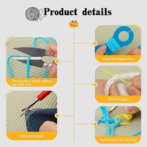 105pcs Crochet Kit Beginner Crocheting Kit With Yarn Set Includes ...