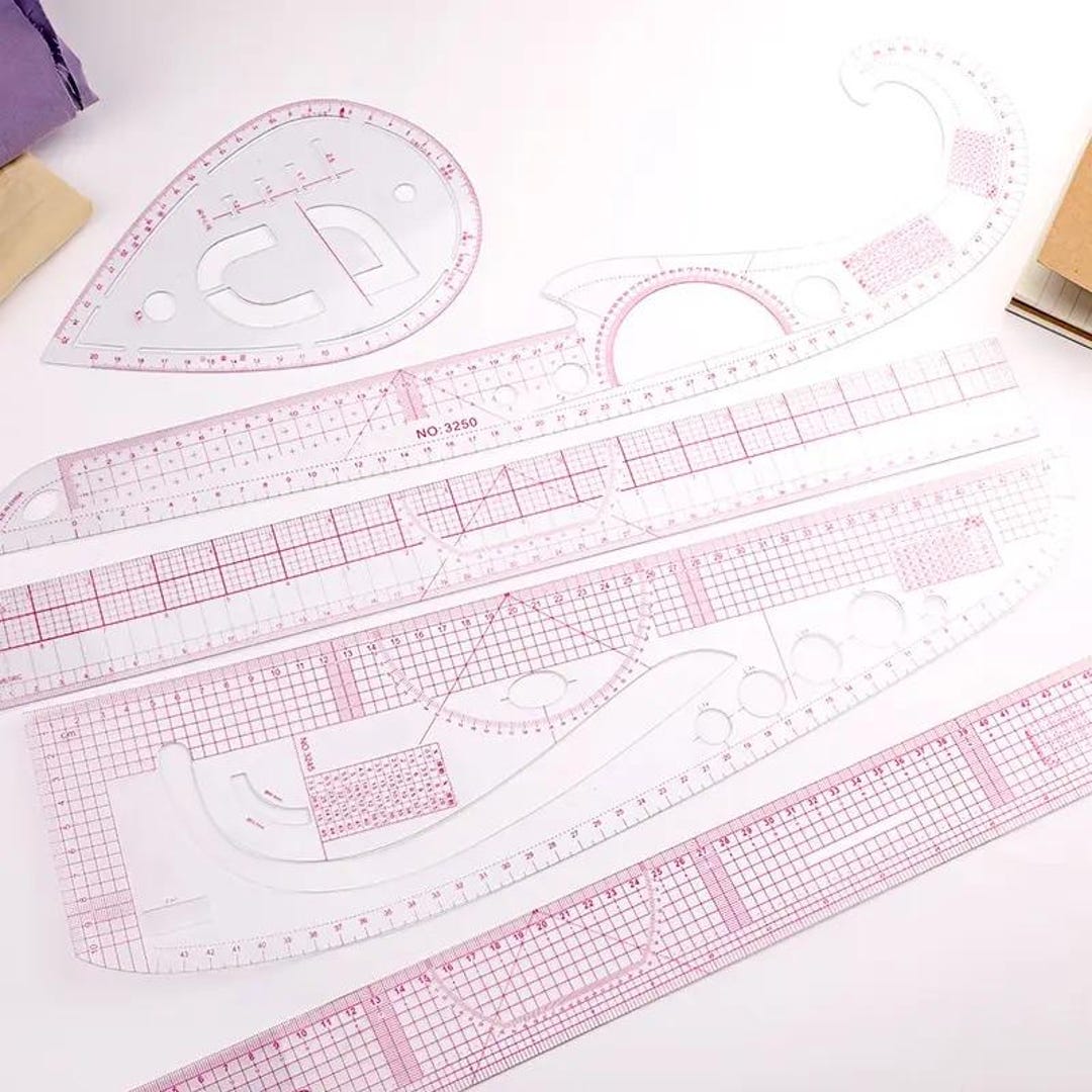 Multifunctional French Curve Ruler Soft Plastic Patchwork Ruler Measure ...