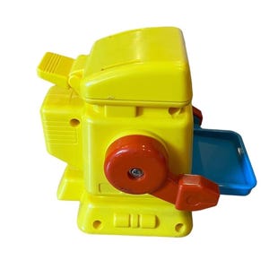 Vintage Tomy Chomper Charlie Toy Robot Works Eats From Tray Yellow ...