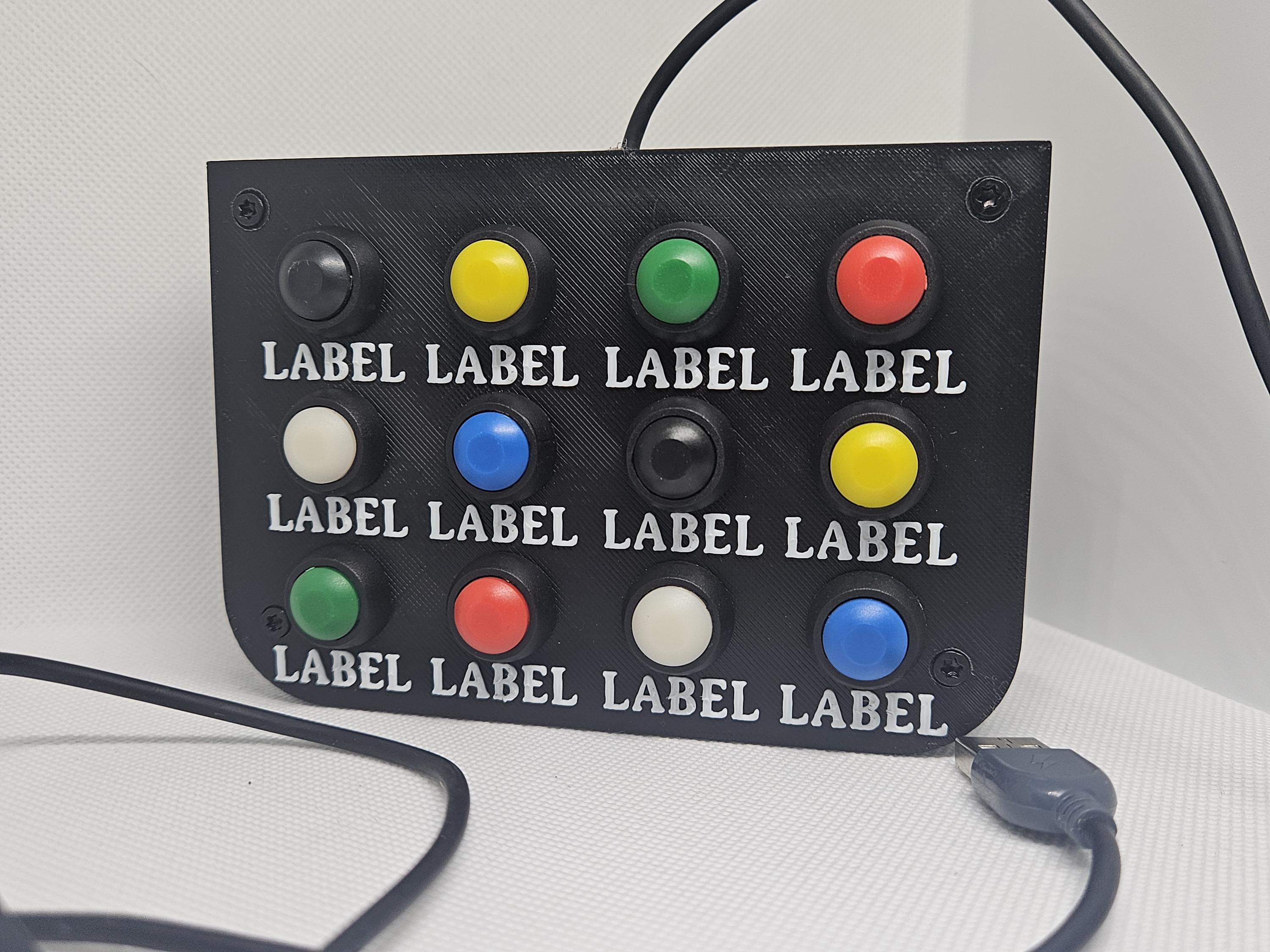 12 Function Button Box With Labels for Pc - Etsy