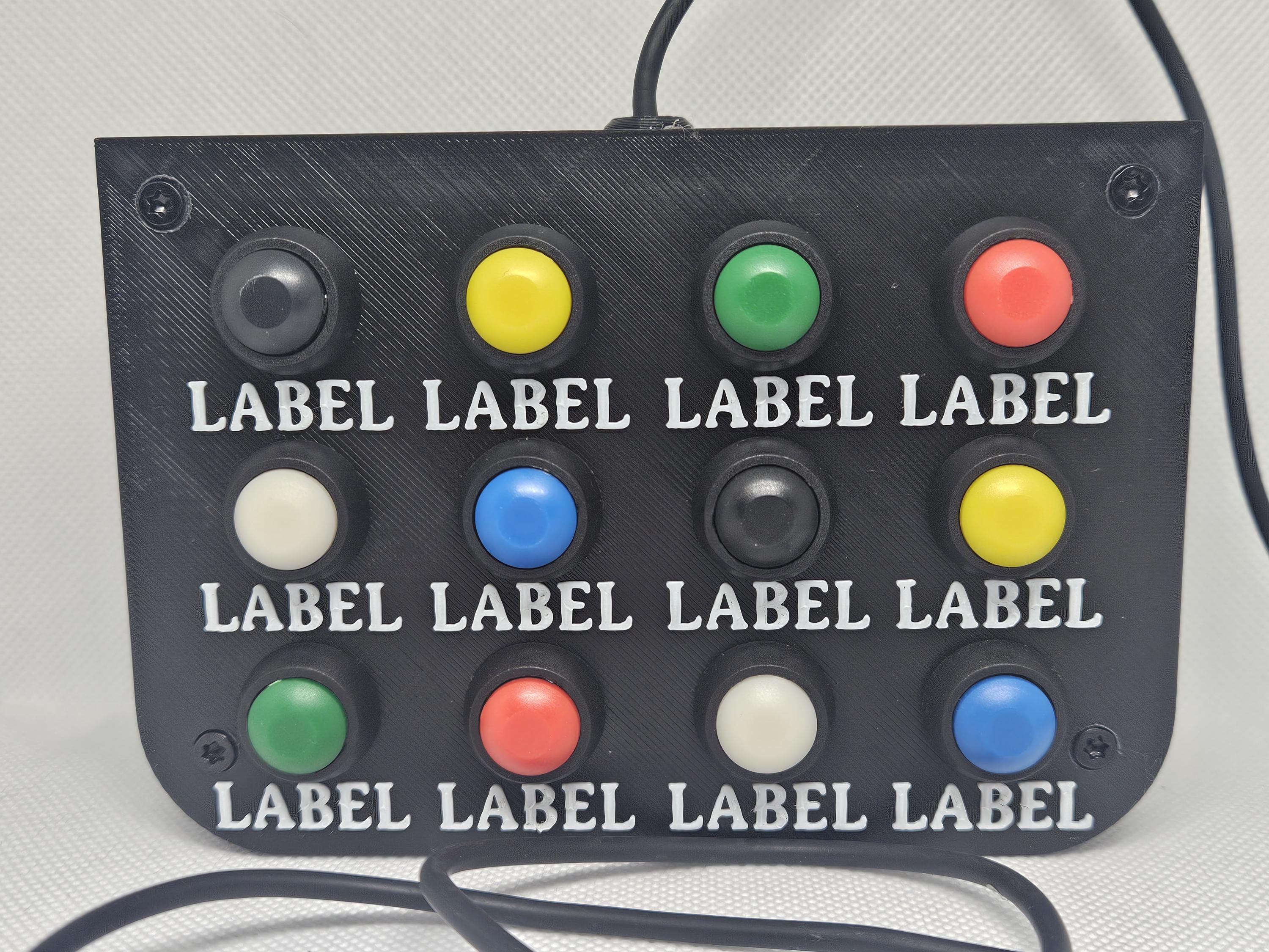 12 Function Button Box With Labels for Pc - Etsy