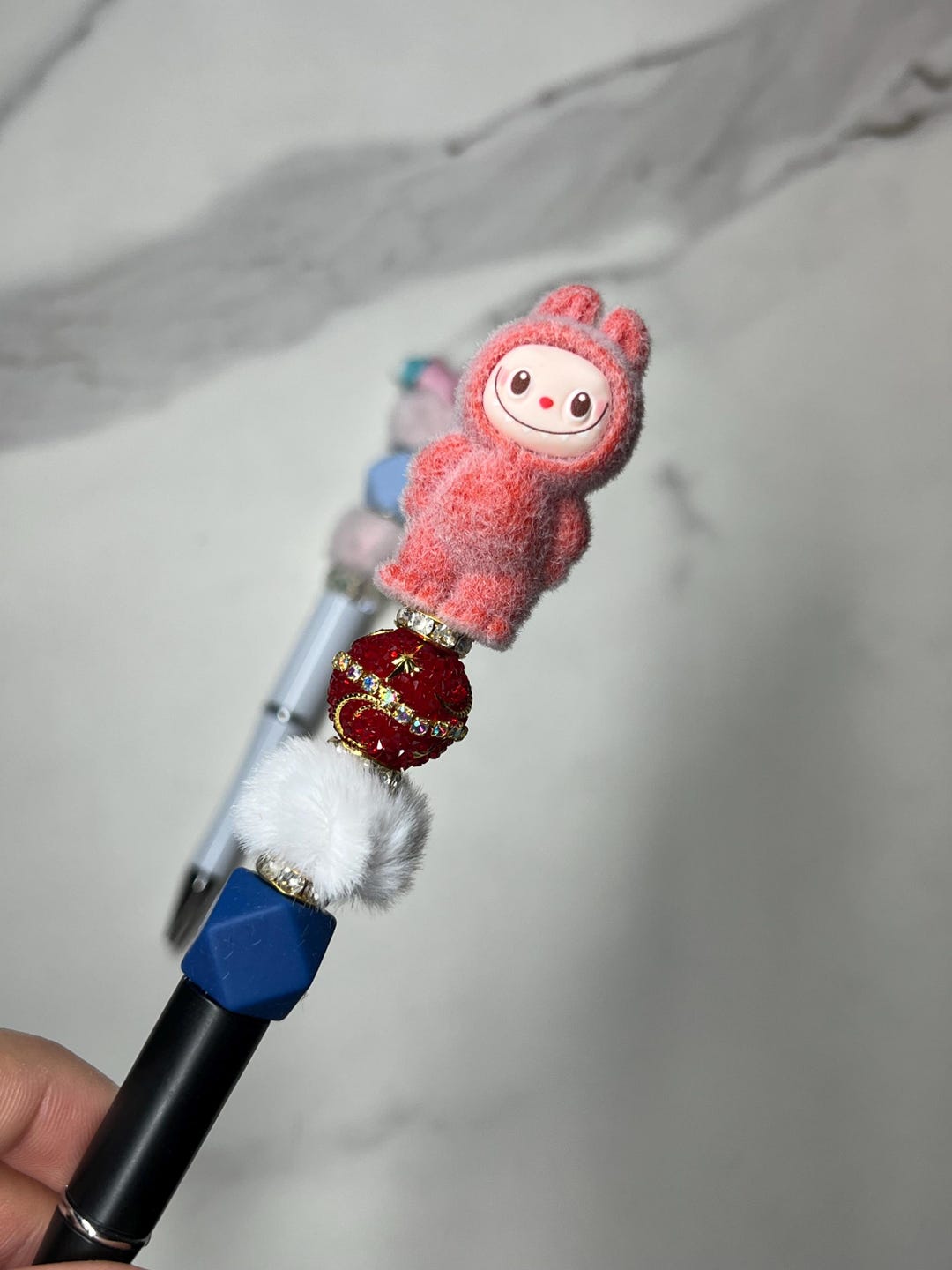 Labubu Beaded Pen | Labubu Inspired Custom Pen | the Monsters Beaded ...