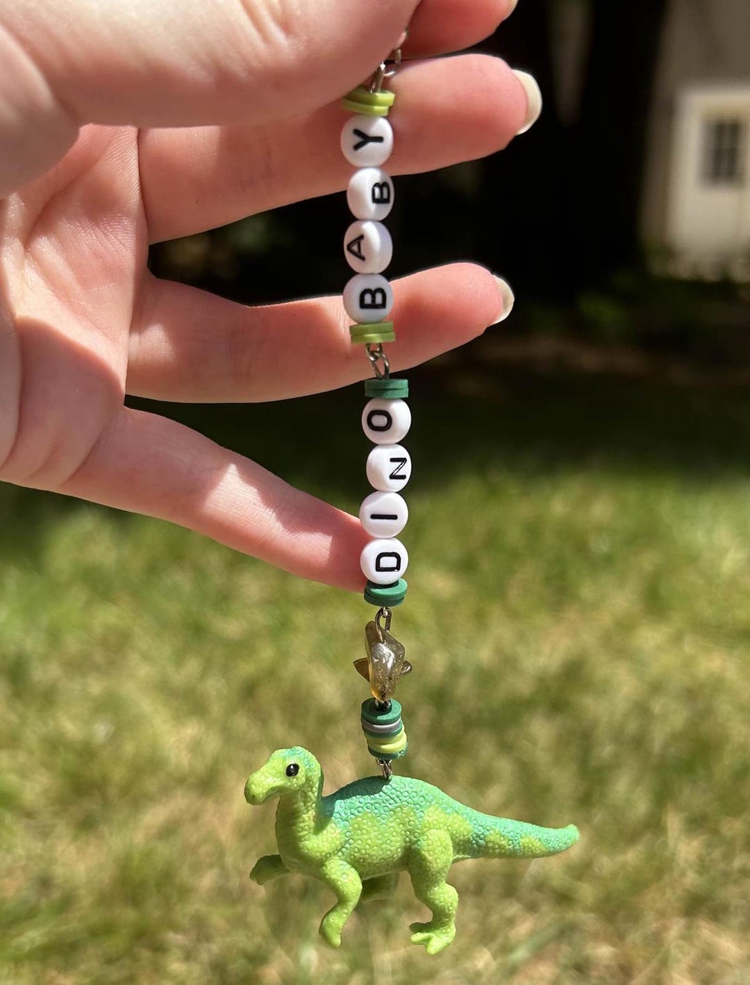 Dinosaur Keychain dino Baby changable Wording - Etsy