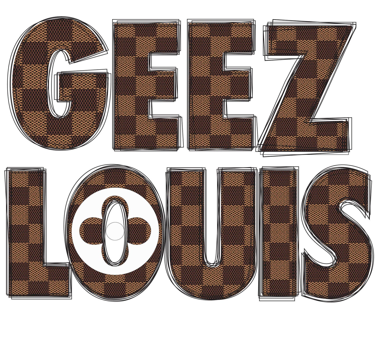 Geez Louis Png, Checkered Louis Png, Girly Png, Funny Quote Png, Louis ...