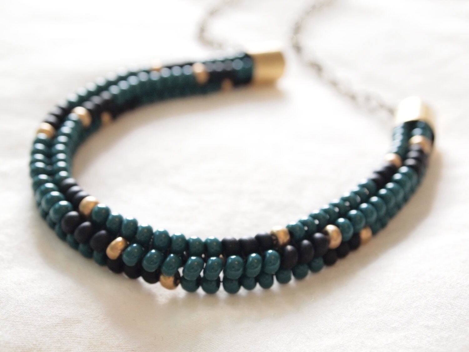 Native American 'Aztec' Print Woven Beadwork Collar | Etsy