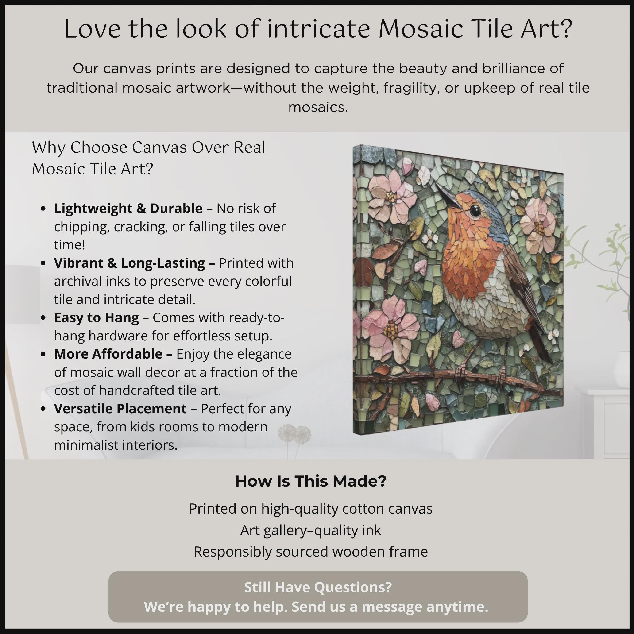 Starry Night Train, Mosaic Artwork Canvas of a Train in a Snowy ...