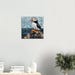 Charming Puffin Perch, Mosaic Artwork Canvas of a Seabird on Rocks ...
