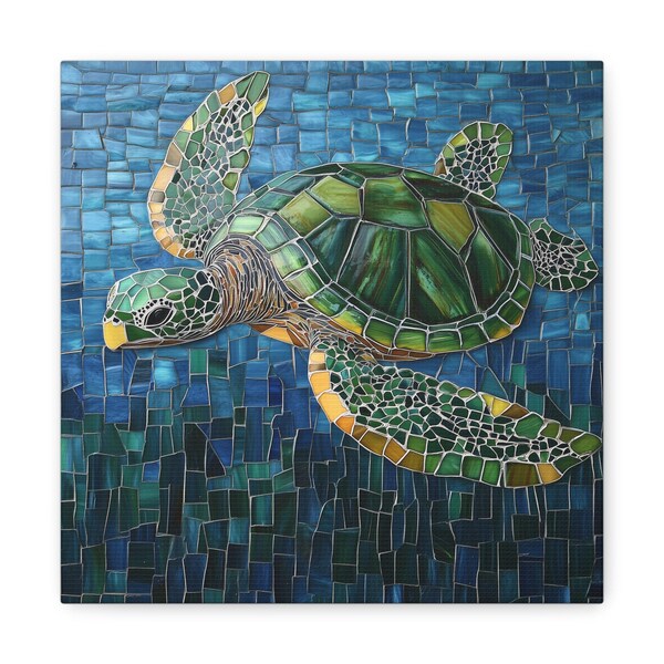 Turtle Mosaic - Etsy