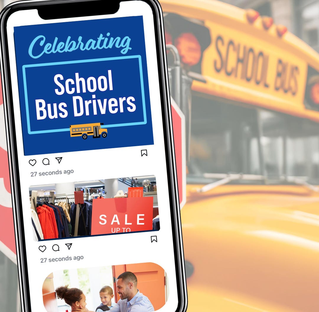 School Bus Drivers Appreciation Day, Social Media Post, Graphic Design ...