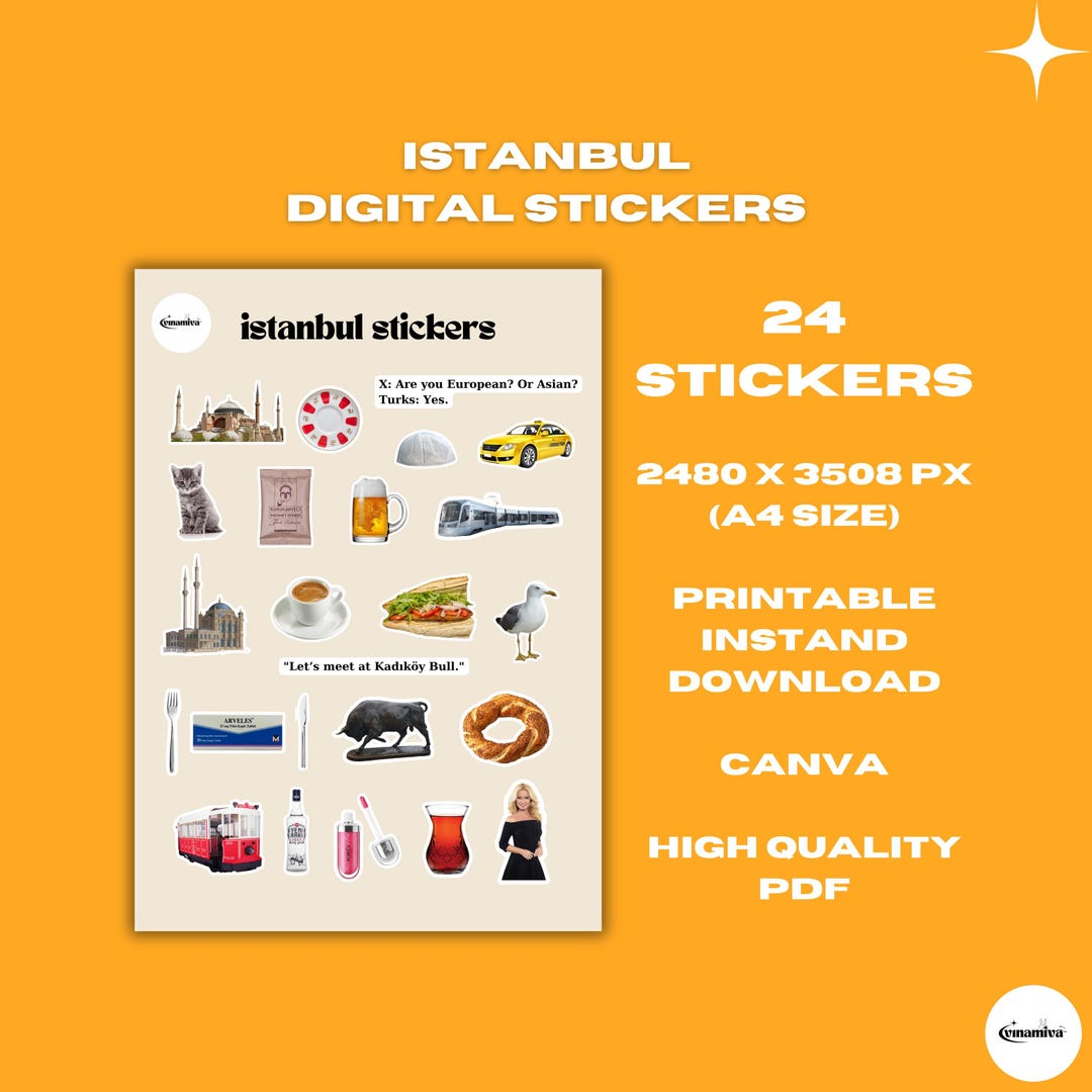 İstanbul Clip Art, Clip Art, İstanbul Digital Stickers, Goodnotes ...