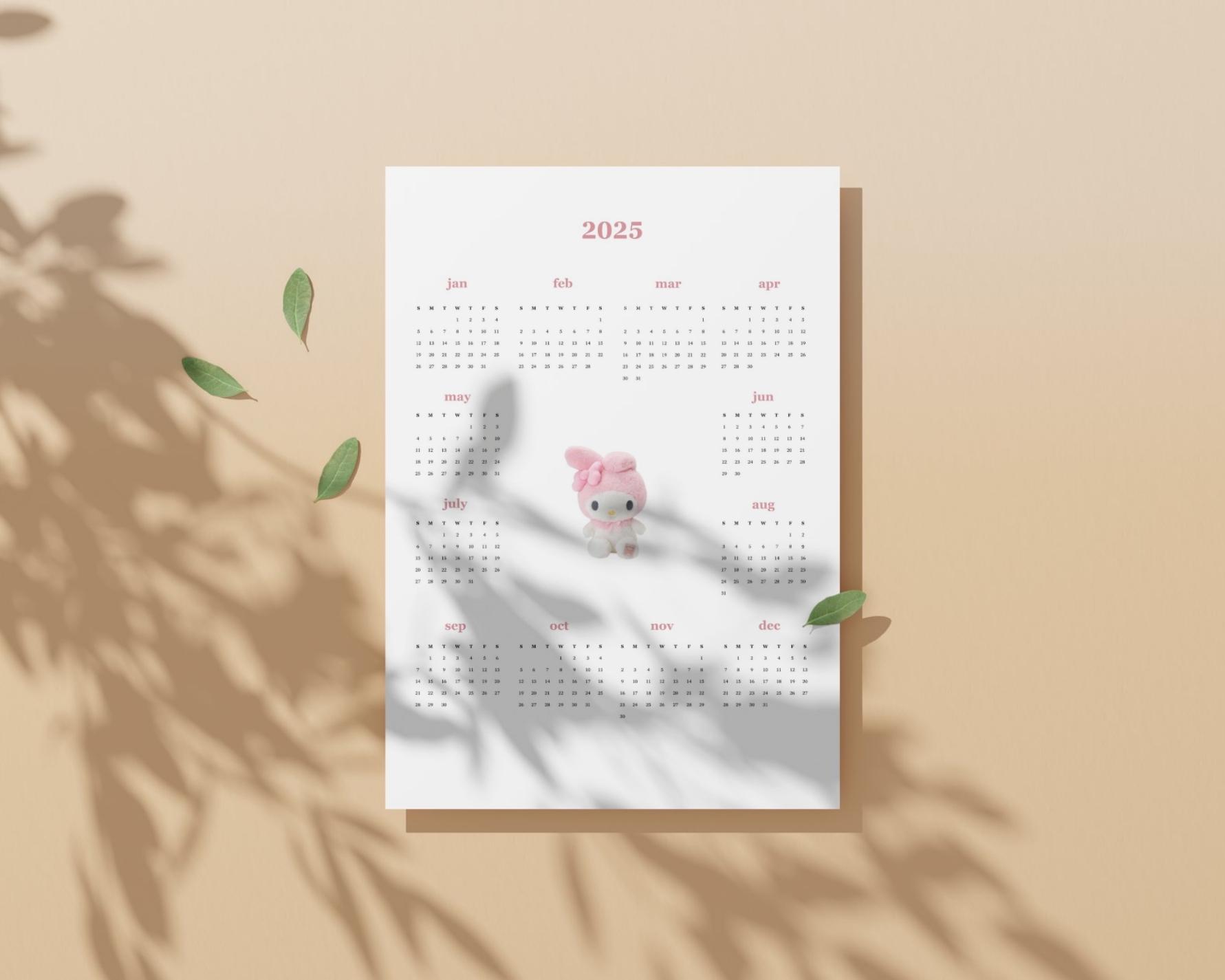 2025 Calendars, 2025 Digital Calendars, Printable Calendars, Digital ...