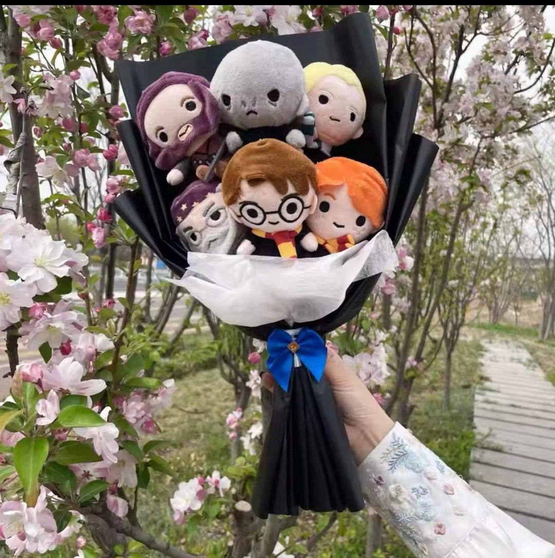 Harry Potter Hermione RON Malfoy Voldemort Plush Toys Handmade Bouquet ...