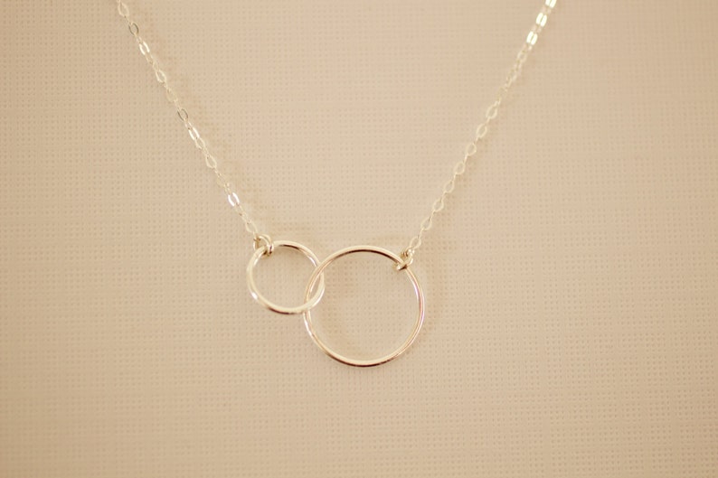 Gold Circles Necklace Connected Circles Two Gold Circles - Etsy Gold Circles Necklace Connected Circles Two Gold Circles - Etsy