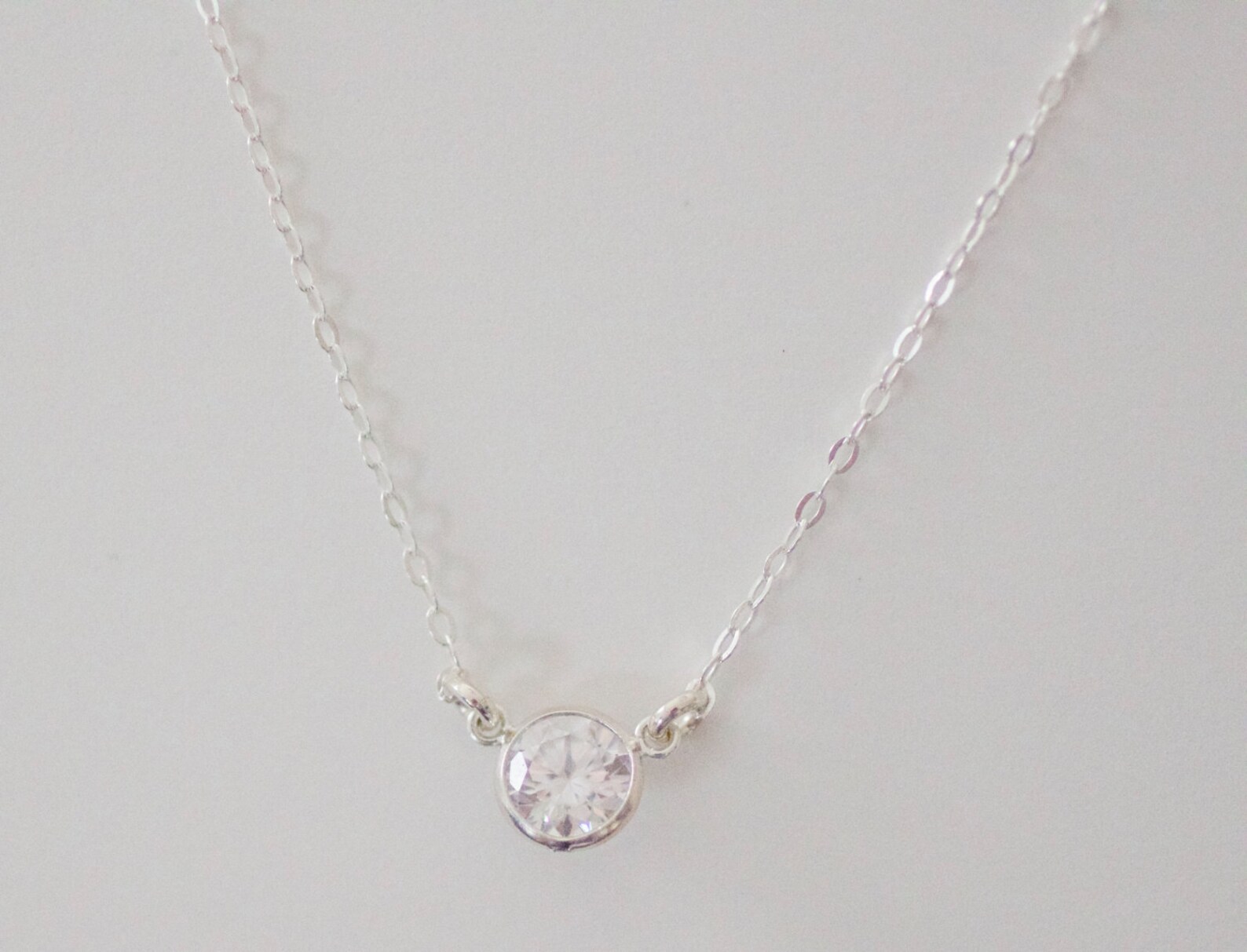 Small Gold Necklace, Delicate Diamond Necklace, Dainty Necklace ...