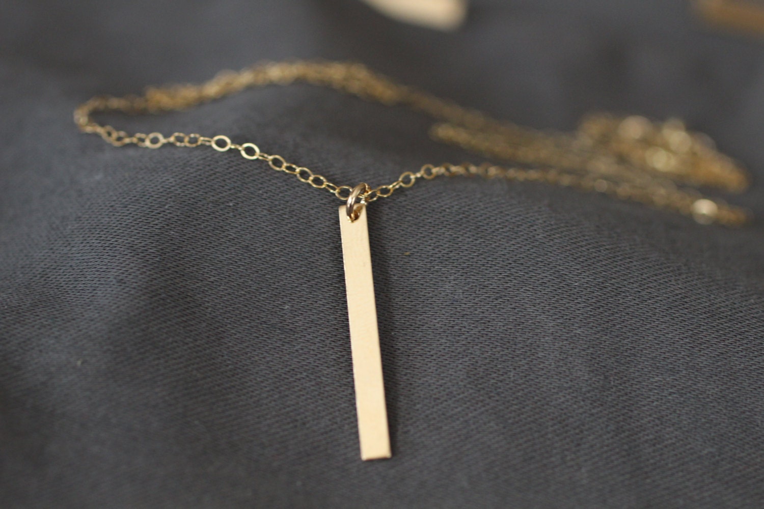 Gold Bar Gold Bar Necklace Dainty Gold Bar Simple Gold Bar - Etsy